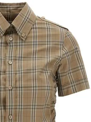 Burberry Check Print Cotton Shirt - Multicolor
