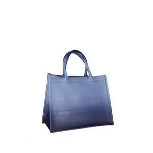 Dior Leather Medium Book Tote Bag - Blue