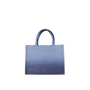 Dior Leather Medium Book Tote Bag - Blue