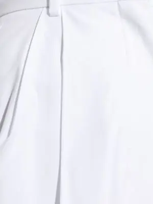 Sportmax Pleat Front Wide-leg Cotton Trousers