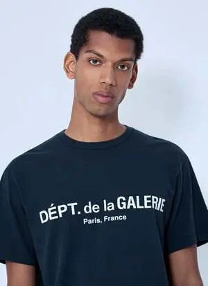 GALLERY DEPT. Logo Print Cotton T-shirt - Black