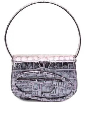 DIESEL® 1dr Croc Effect Leather Shoulder Bag - Multicolor