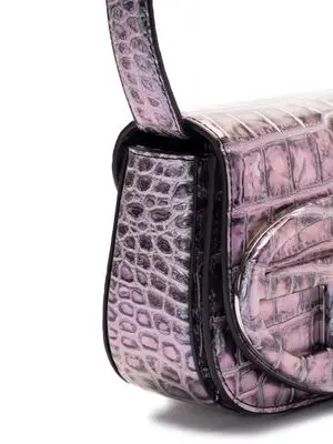 DIESEL® 1dr Croc Effect Leather Shoulder Bag - Multicolor