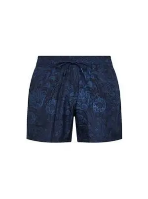 Etro Blue Floral Paisley-pattern Swim Shorts - Multicolor