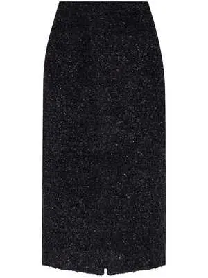 Balenciaga Tweed Midi Skirt - Multicolor