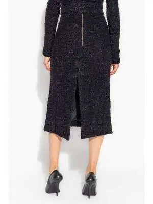Balenciaga Tweed Midi Skirt - Multicolor