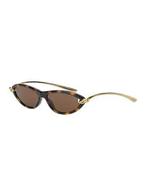 Bottega Veneta Bottega Veneta Sunglasses With Tortoiseshell Design And Knot Detail Multicolor