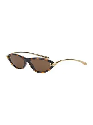 Bottega Veneta Bottega Veneta Sunglasses With Tortoiseshell Design And Knot Detail Multicolor