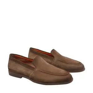 Santoni Malibu Suede Loafers - Brown