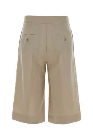 Max Mara Sand Wool Blend Bermuda Shorts - Brown