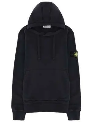 Stone Island STONE ISLAND Cotton Logo Hoodie Blue