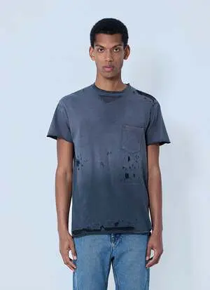 GALLERY DEPT. Distressed Cotton Jersey T-shirt - Gray