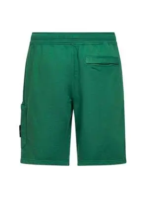 Stone Island Malachite Organic Cotton Fleece Jogger Shorts
