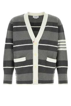Thom Browne Embroidered Cotton Cardigan - Multicolor