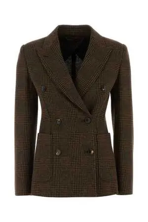 Max Mara Embroidered Cotton Blend Blazer