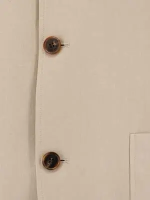Loro Piana Beige Linen Single-breasted Blazer