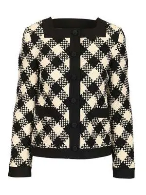 VALENTINO VALENTINO GARAVANI Checked Bouclé Tweed Jacket