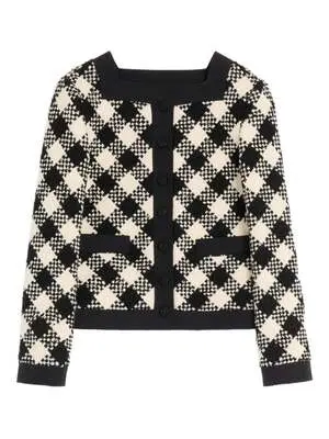 Valentino Garavani Checked Bouclé Tweed Jacket