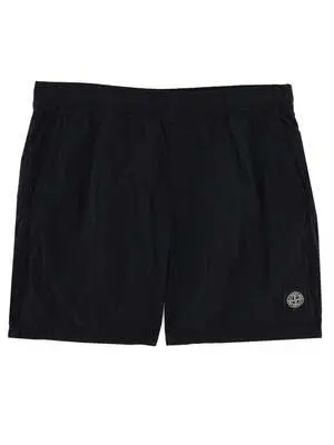 Stone Island Swim Shorts With Logo Patch - Blue