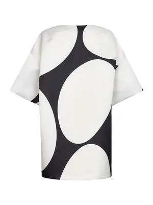 Dries Van Noten Black Duchess Oversized Ellipses-print Mini Dress