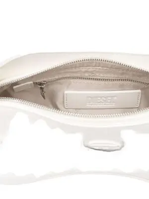 DIESEL® Black Calf Leather Shoulder Bag