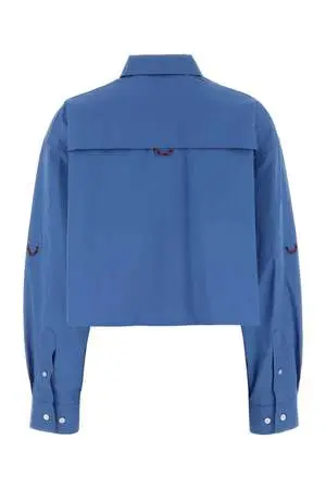 Miu Miu Oversized Poplin Shirt - Blue