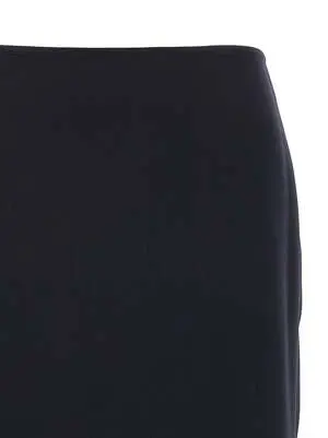 Victoria Beckham Kick Detail Wool Crêpe Skirt