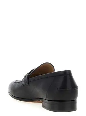 Valentino Garavani Vlogo Signature Goat Leather Loafers With Chain Detail