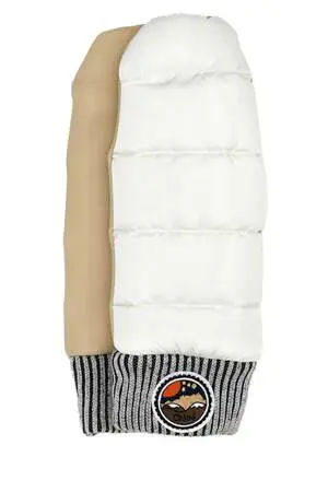 Chloé Two-tone Nylon And Leather Gloves - Multicolor