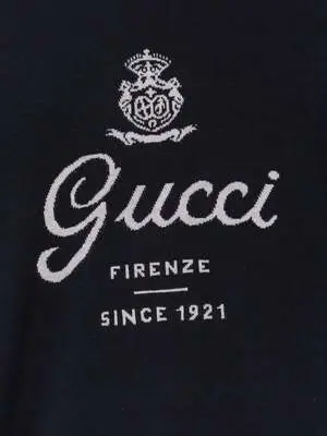 Gucci Silk And Linen Sweater With Firenze Since 1921 Inlay