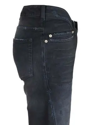 Balenciaga Curved Waist Wide Leg Jeans - Blue