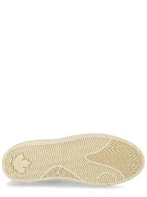 Dsquared2 Rider Sneakers White Leather And Denim - Multicolor