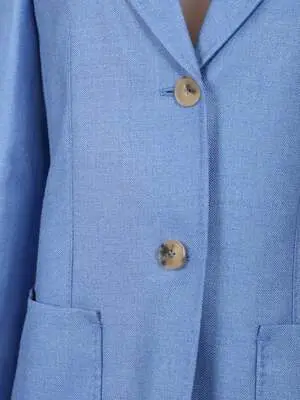 Max Mara Single-breasted Wool And Silk Canvas Blazer