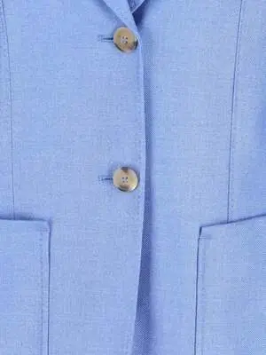 Max Mara Single-breasted Wool And Silk Canvas Blazer