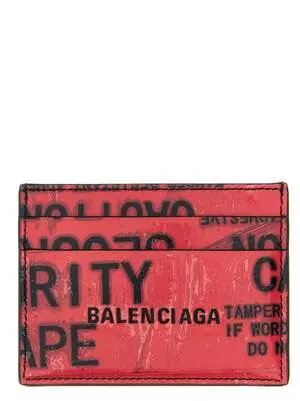 Balenciaga Tape Type' Card Holder - Multicolor