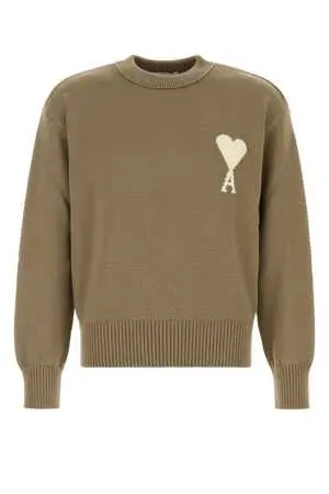 AMI Paris Cappuccino Wool Blend Sweater