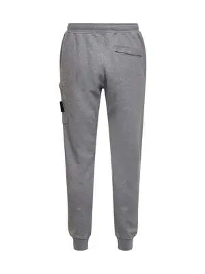 Stone Island Dust Grey Melange Organic Mélange Cotton Fleece Joggers - Multicolor