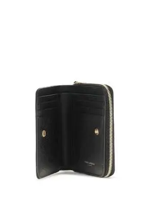 Saint Laurent Cassandre Matelassé Wallet - Black