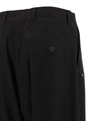 Rick Owens Tailored Wide Leg Wool Blend Pants - Black