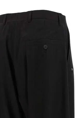 Rick Owens Tailored Wide Leg Wool Blend Pants - Black