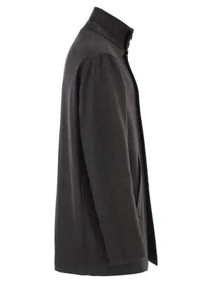 Herno Double-breasted Wool Blend Coat