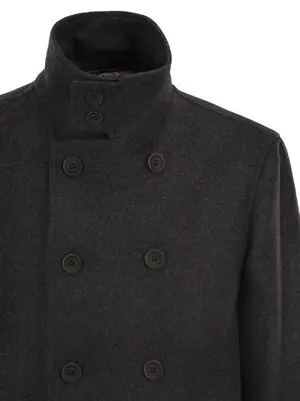 Herno Double-breasted Wool Blend Coat