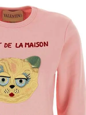Valentino Garavani Embroidered Cat Sweatshirt