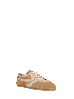 Dries Van Noten Beige Suede And Leather Detail Sneakers - Multicolor