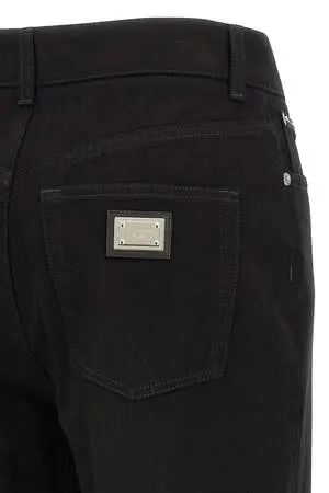 Dolce & Gabbana Flare Leg Cotton Denim Pants