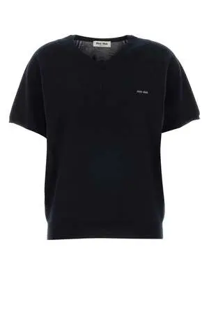 Miu Miu Midnight Wool Sweater - Blue