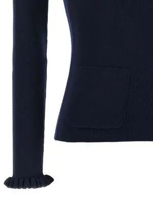 Valentino Garavani Embroidered V-neck Long Sleeve Sweater