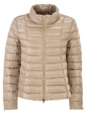 Herno Ultra-light Satin Down Jacket With Flared Back - Multicolor