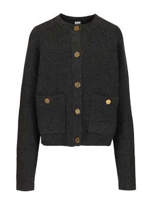 TOTEME Hammered Button Cardigan