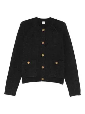 TOTEME Hammered Button Cardigan - Gray